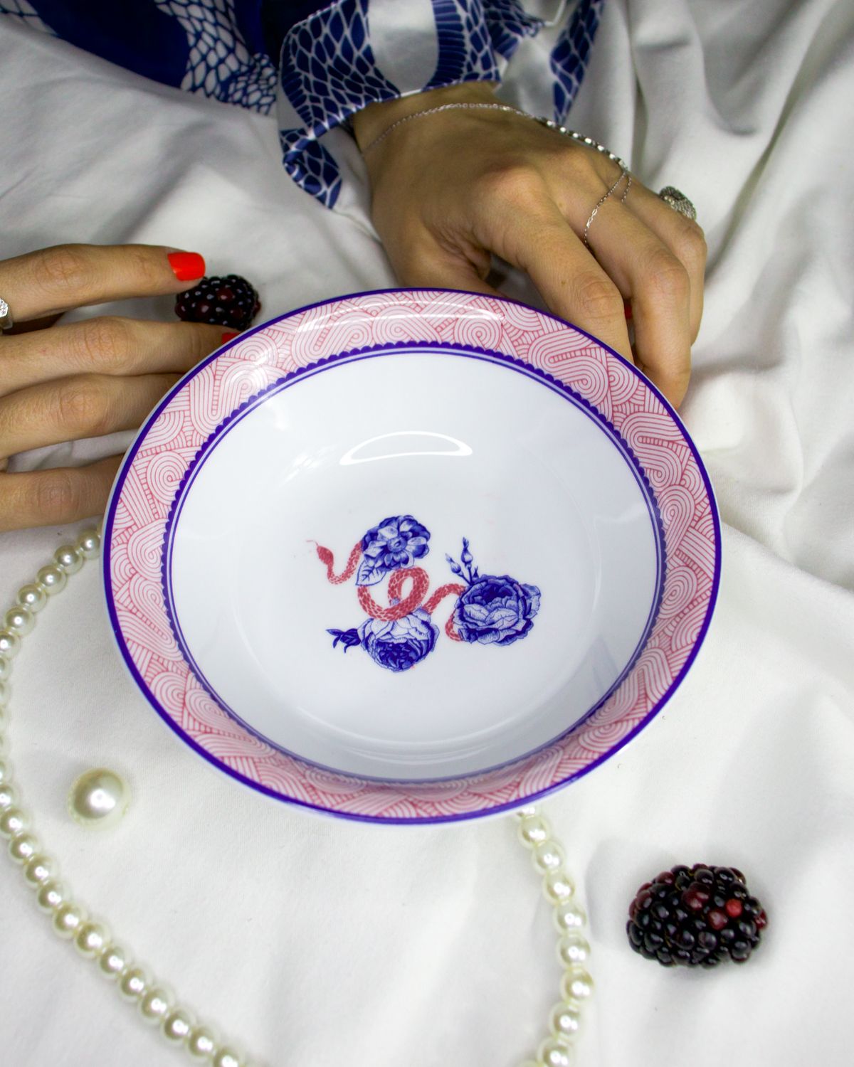 Porselen Kase 16 cm Rose of Medusa - mutlumikrop.com