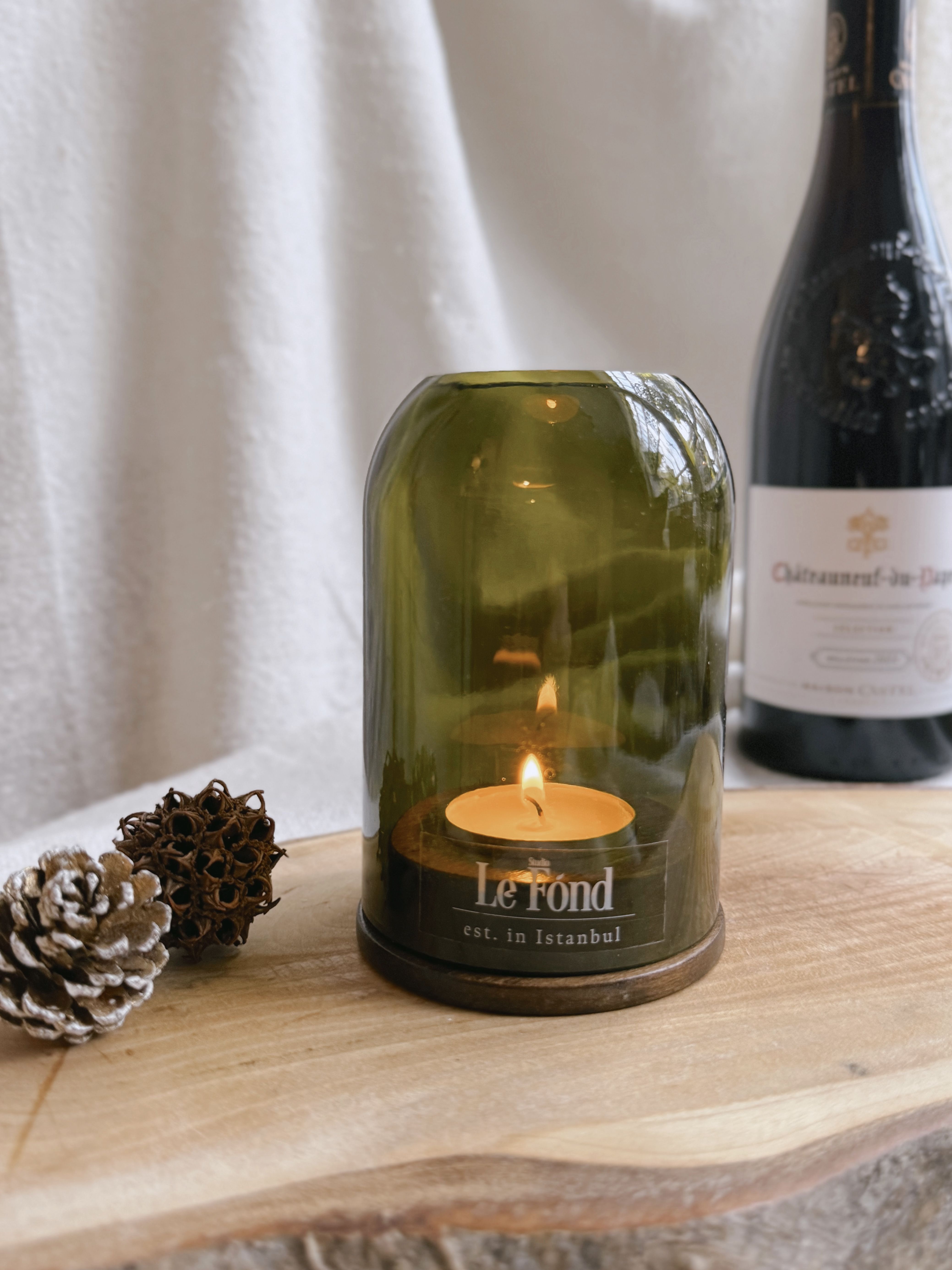 Atık Şişelerden Dönüştürülmüş Tealight Mumluk - mutlumikrop.com