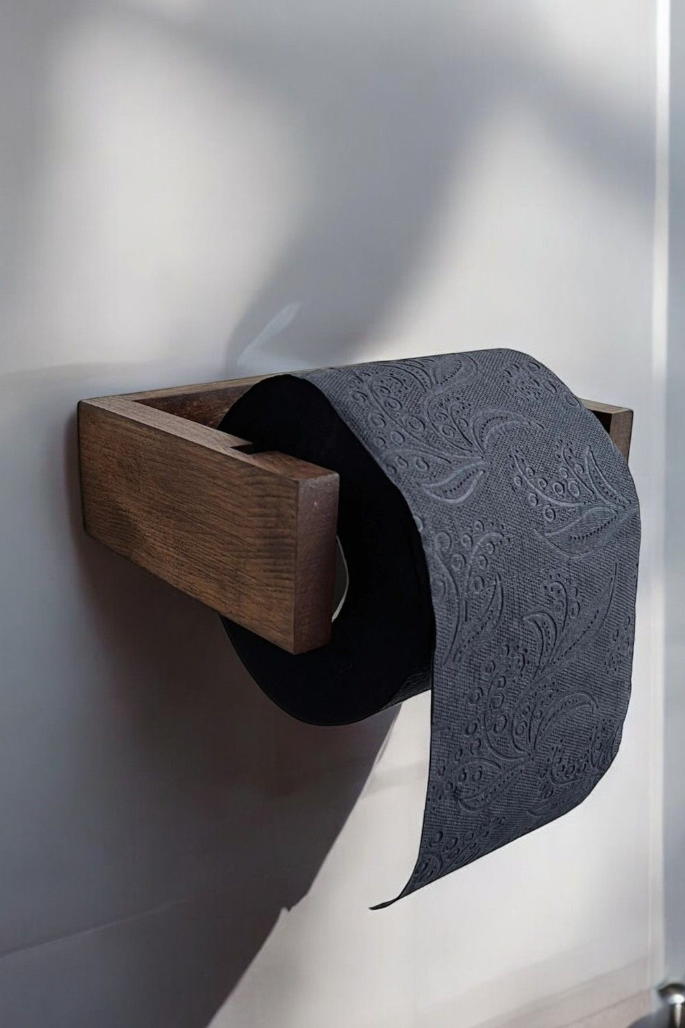 Masif Ahşap Tuvalet Kağıdı Standı - mutlumikrop.com