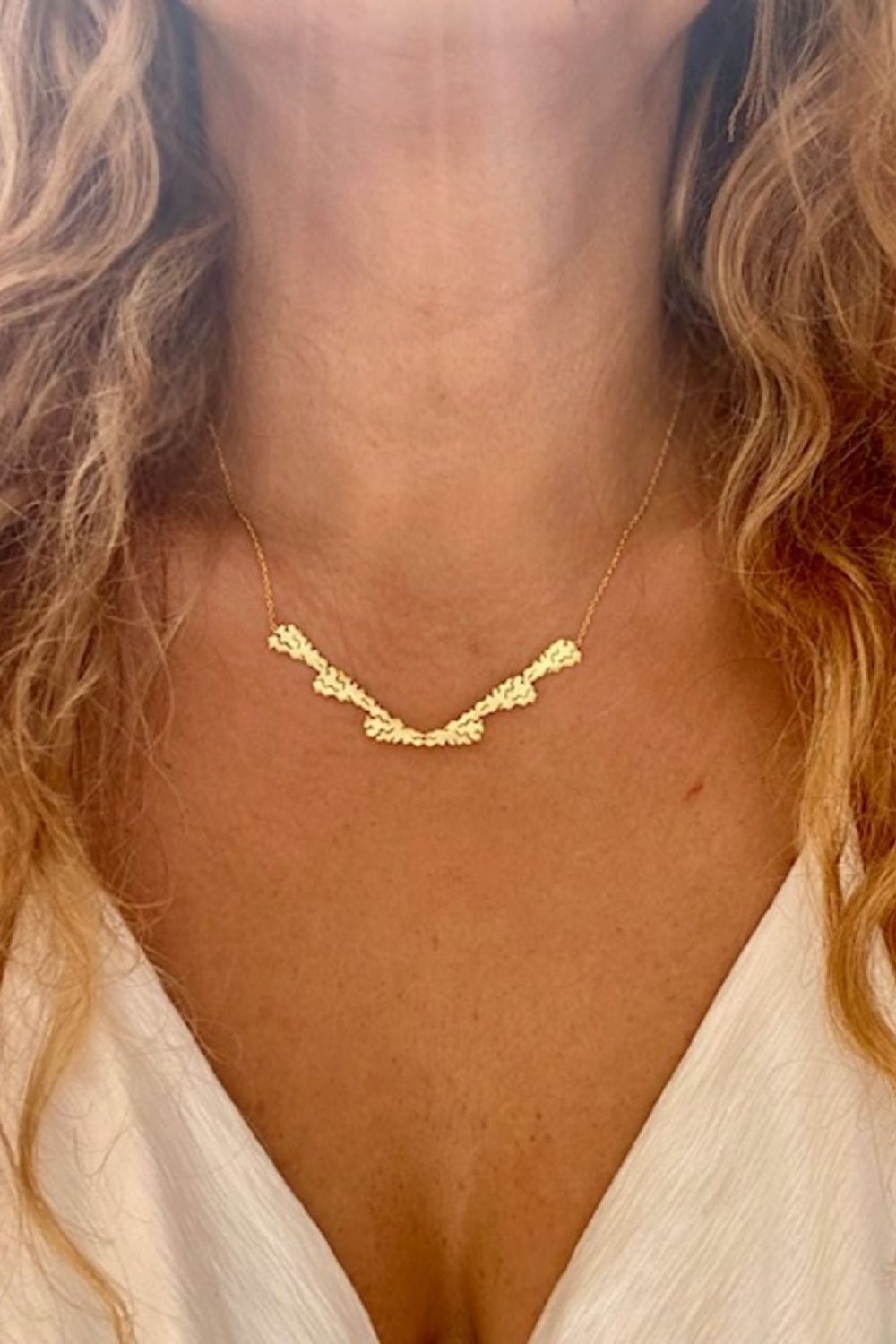 Elif Kolye (Gümüş üzeri altın Mikron Kaplama) - mutlumikrop.com