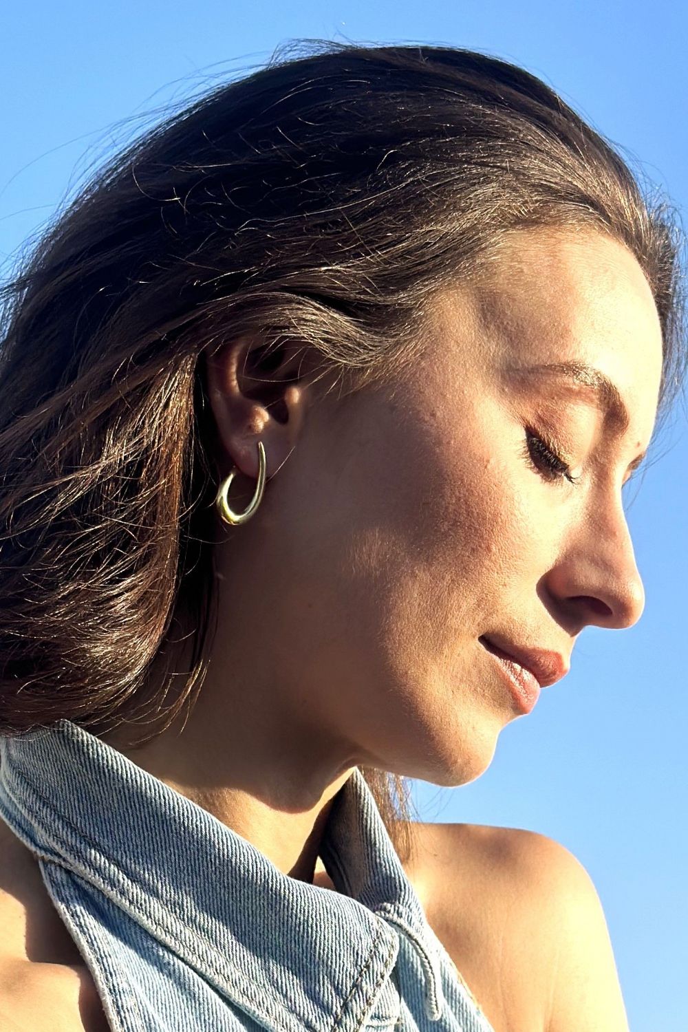 Kıvrımlı Gümüş Küpe - mutlumikrop.com