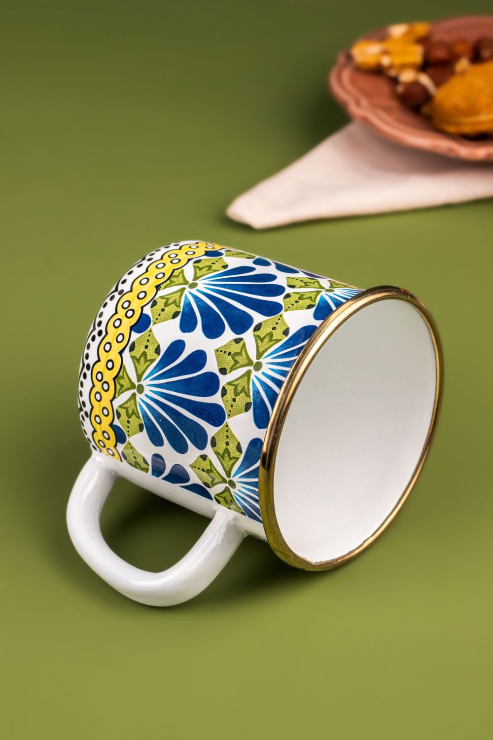 Emaylab Selge Emaye Kupa - mutlumikrop.com