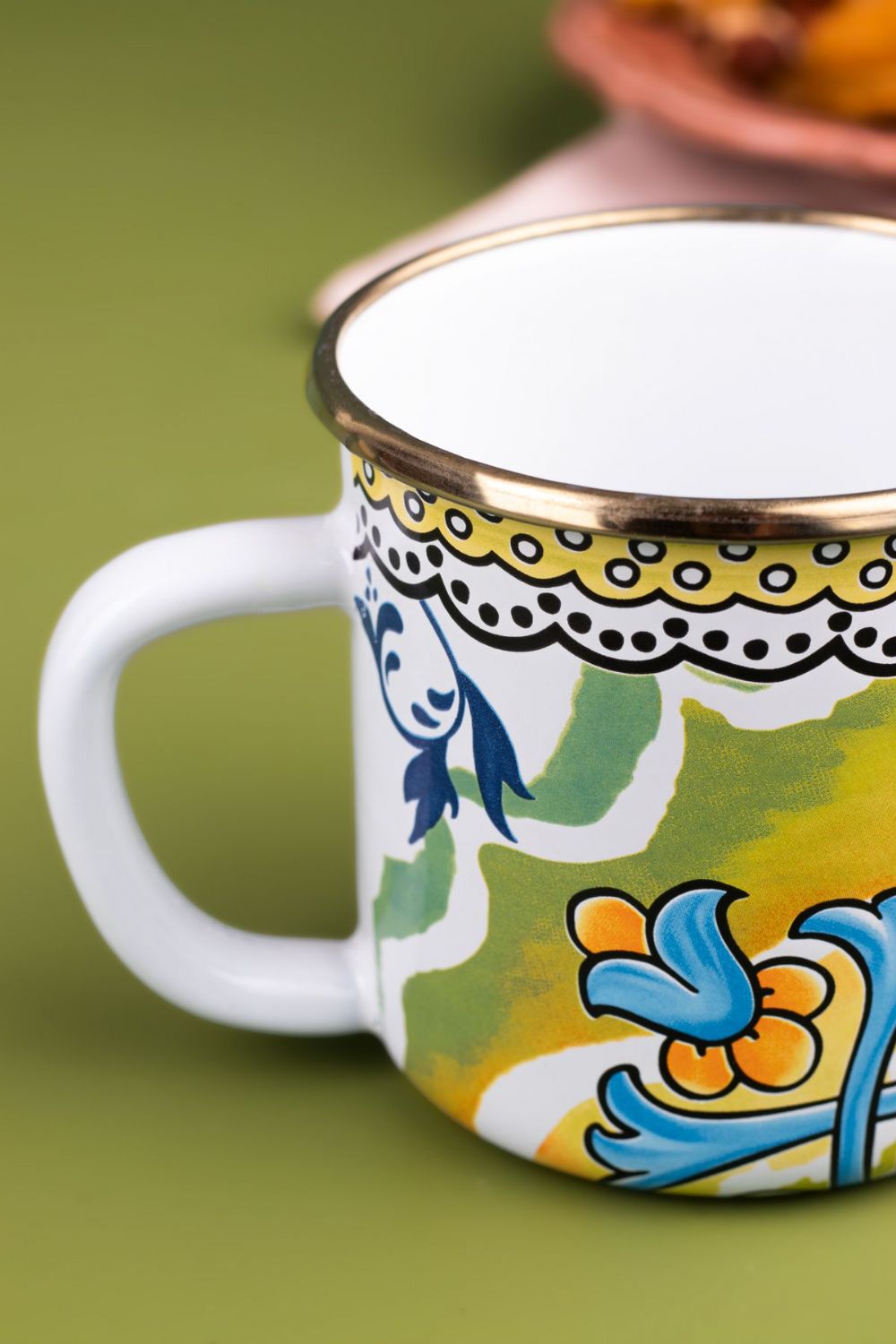 Emaylab Selge Emaye Kupa - mutlumikrop.com